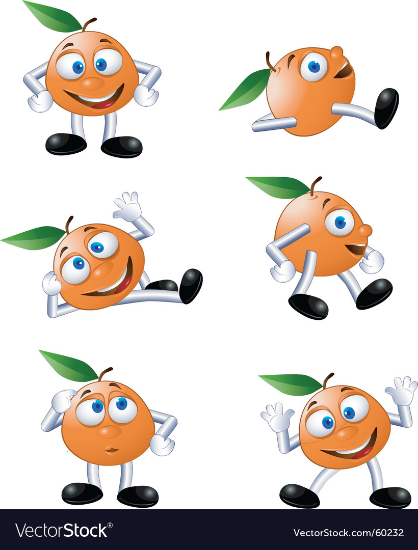 Orange action Royalty Free Vector Image - VectorStock