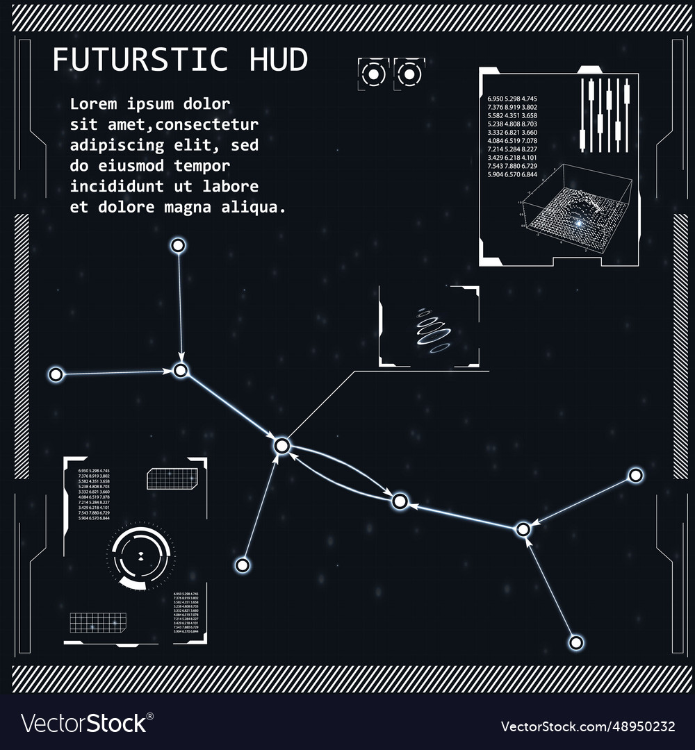 Radar interface elements Royalty Free Vector Image