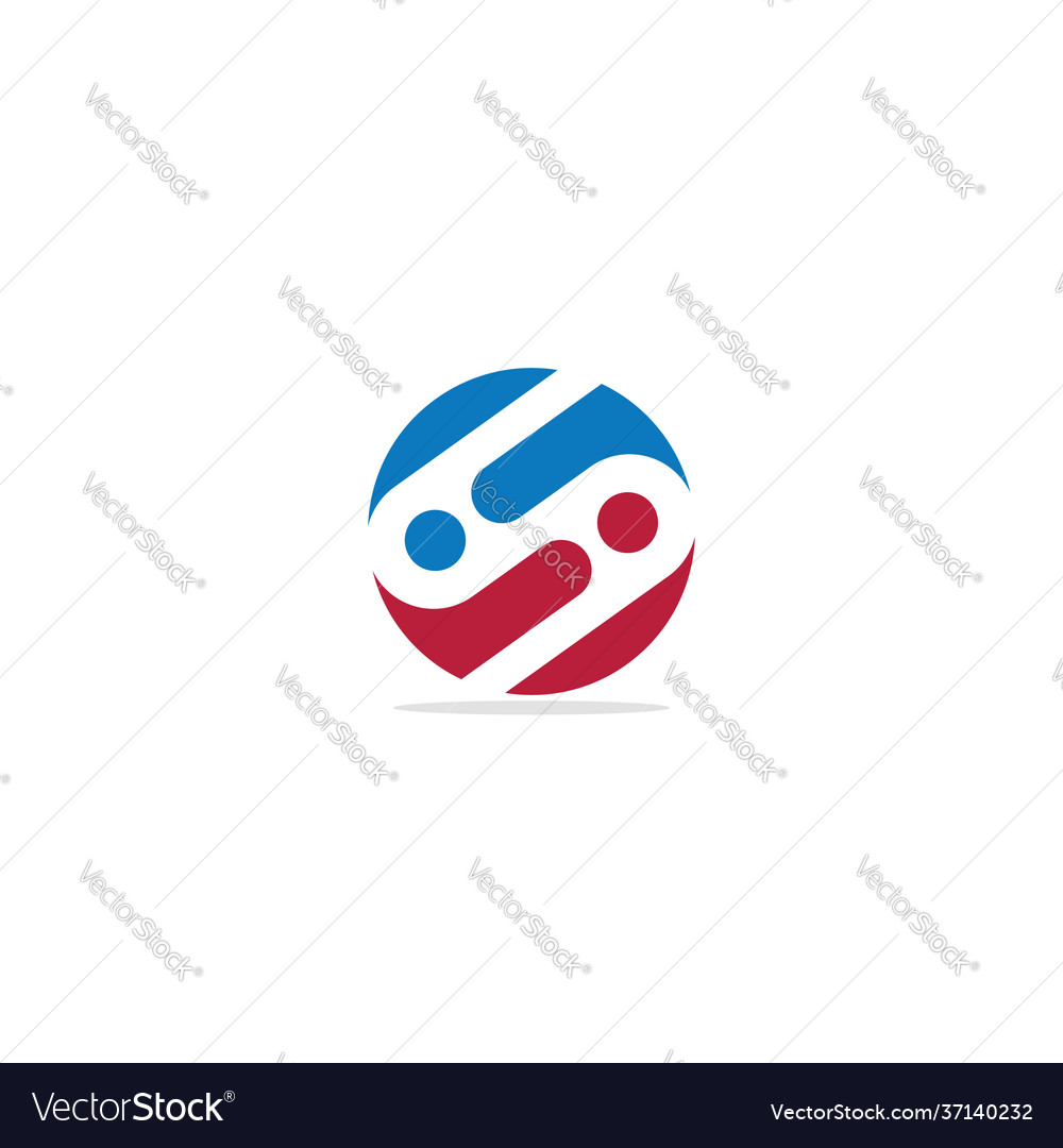 Round circle colored logo Royalty Free Vector Image