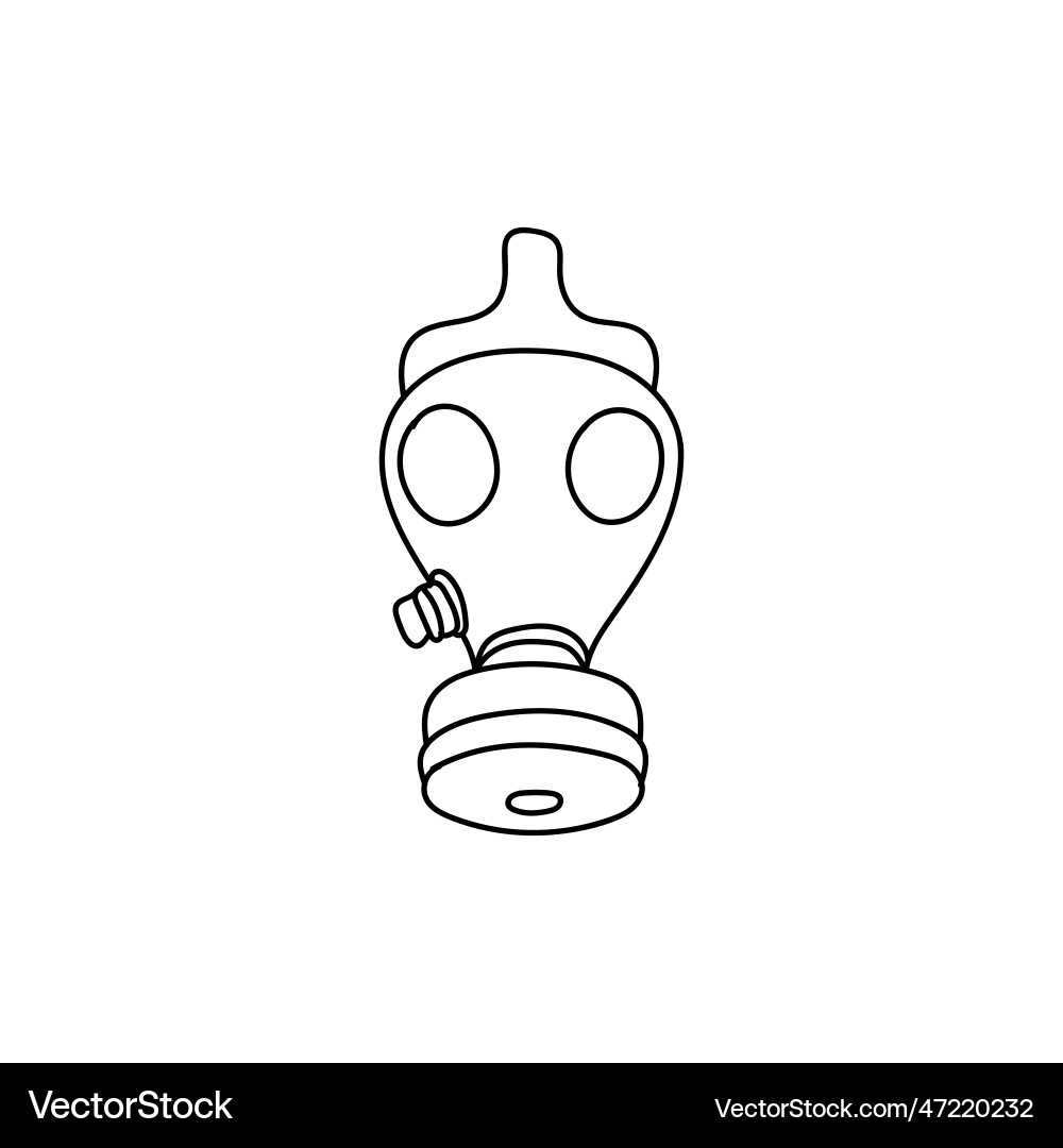 Safety gas mask line modern creative logo Vector Image