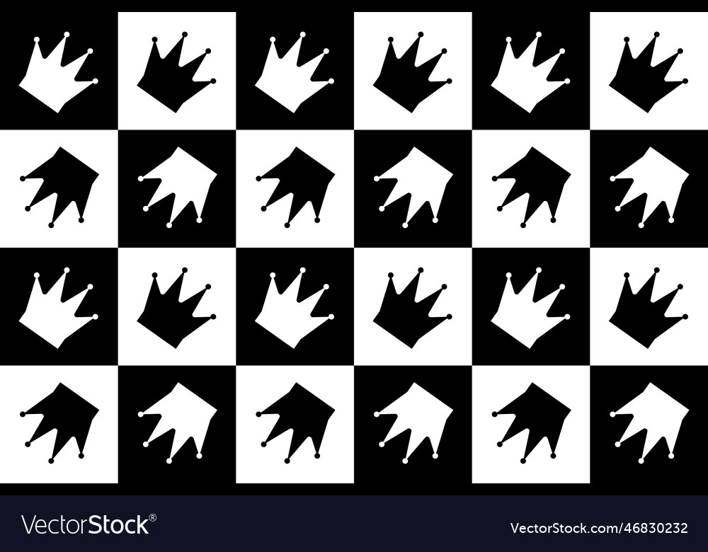Seamless pattern with chess queen endless Vector Image