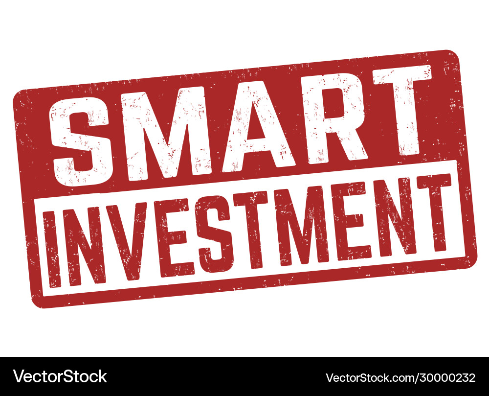 Smart investment sign or stamp Royalty Free Vector Image