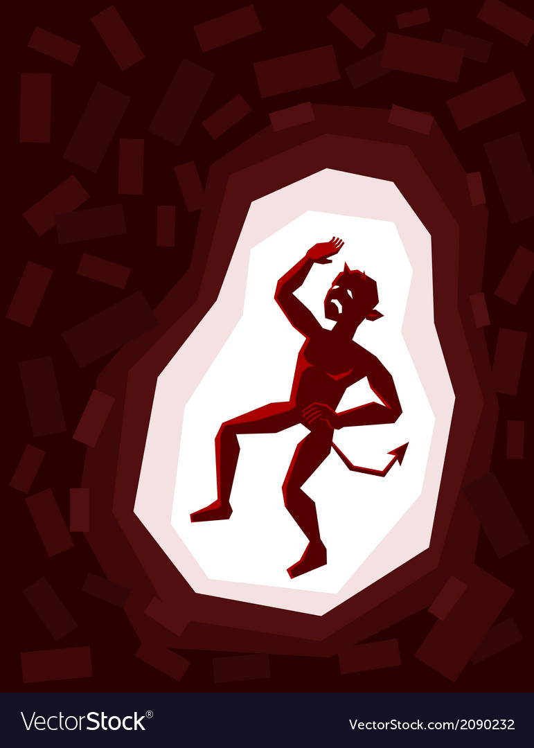 Trapped demon Royalty Free Vector Image - VectorStock