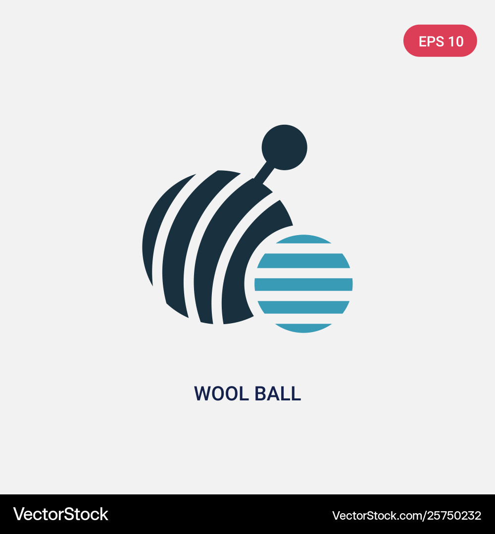 Two color wool ball icon from sew concept Vector Image