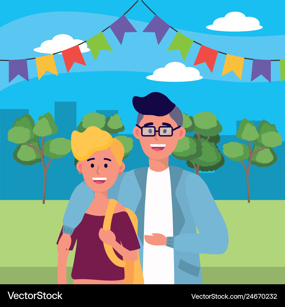 Young people friends cartoon Royalty Free Vector Image