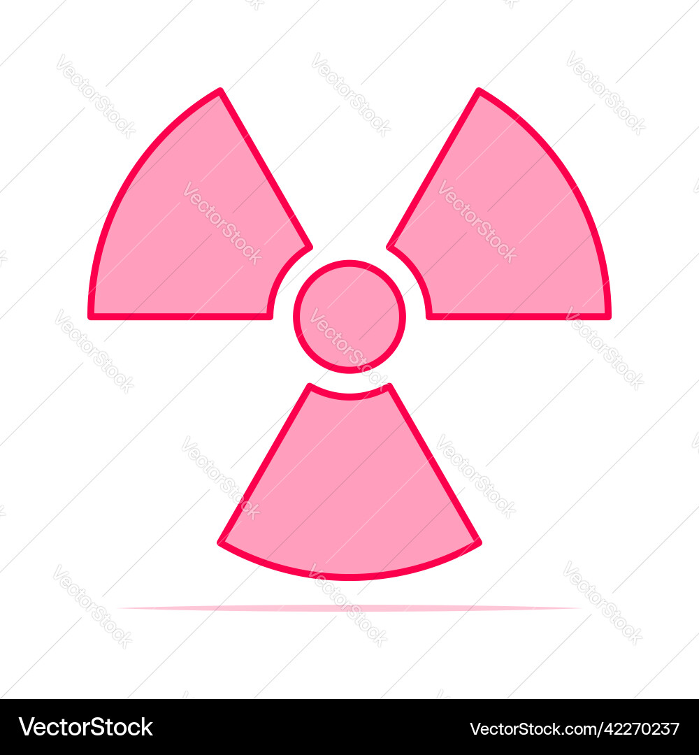 Colorful radiation flat icon on white background Vector Image