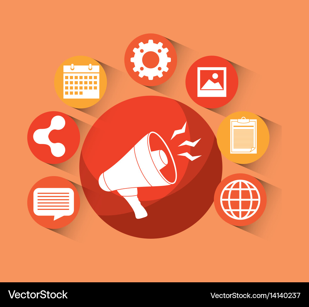 Digital advertising and marketing Royalty Free Vector Image