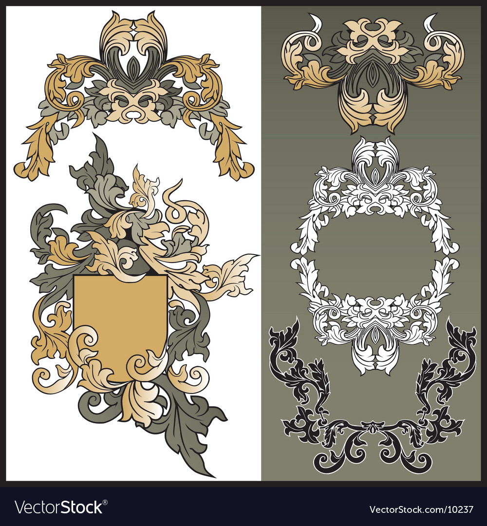 Frames from pattern for design Royalty Free Vector Image