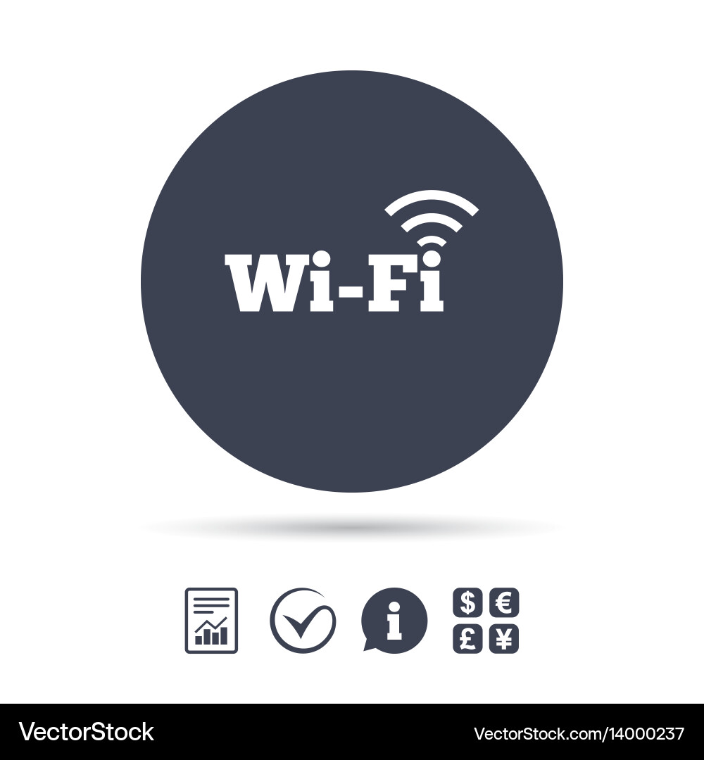 Free wifi sign symbol wireless network Royalty Free Vector