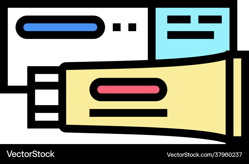 Ointment cream baby color icon Royalty Free Vector Image