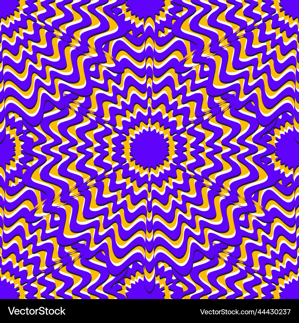 Optical illusion seamless pattern moving visual Vector Image
