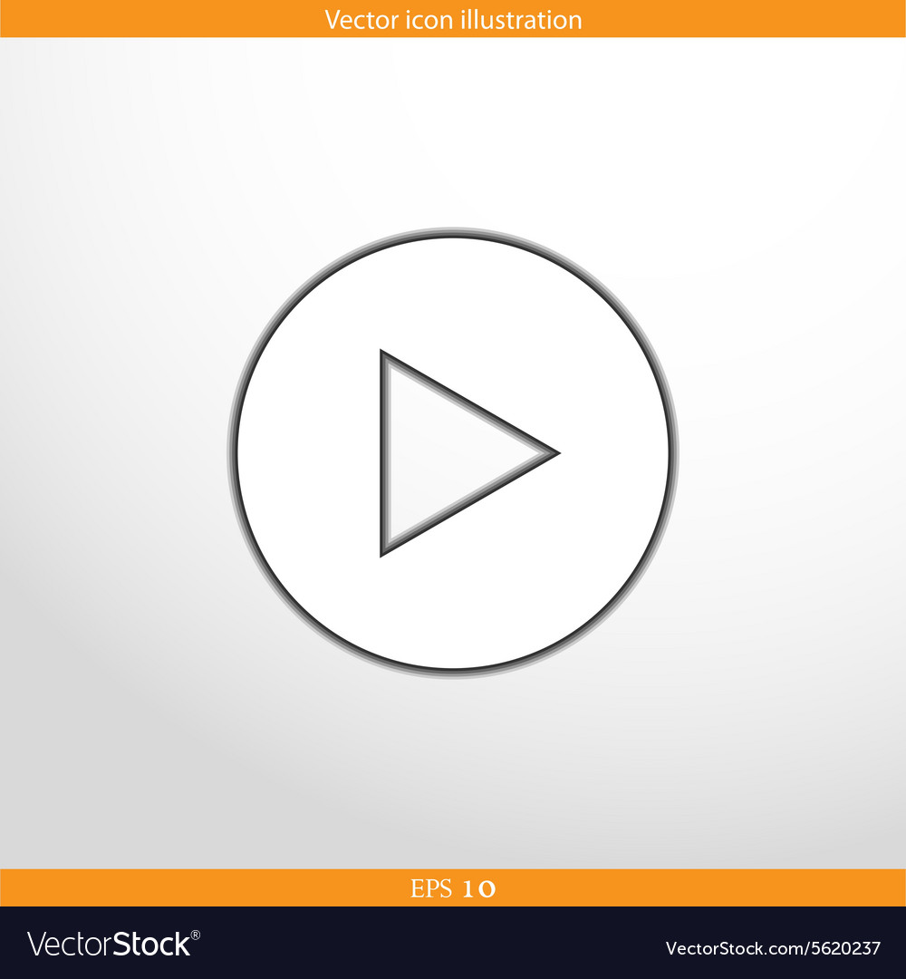 Play web flat icon Royalty Free Vector Image - VectorStock