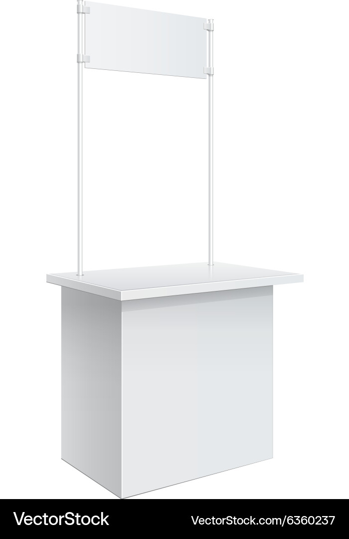 Promotion counter retail trade stand Royalty Free Vector