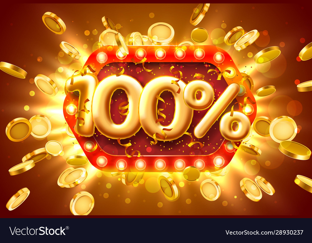 Sale 100 off balloon number on red background Vector Image