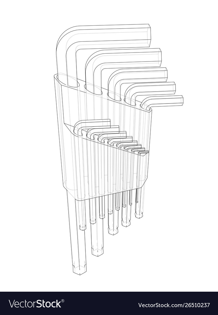 Set hexagon tools Royalty Free Vector Image - VectorStock