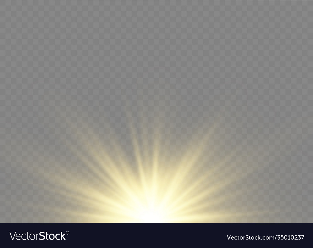 Sun ray light Royalty Free Vector Image - VectorStock