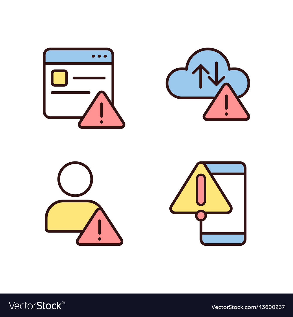 Website access denied pixel perfect rgb color Vector Image