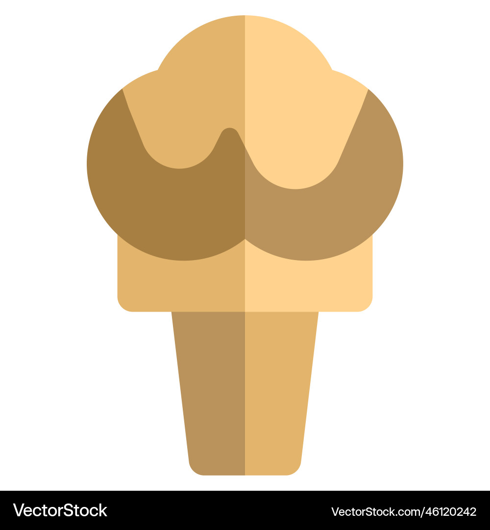 Chocolaty ice cream scoop served Royalty Free Vector Image