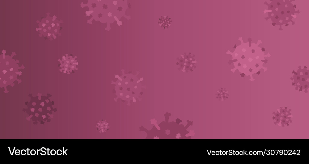 Coronavirus pandemic background with virus cells Vector Image