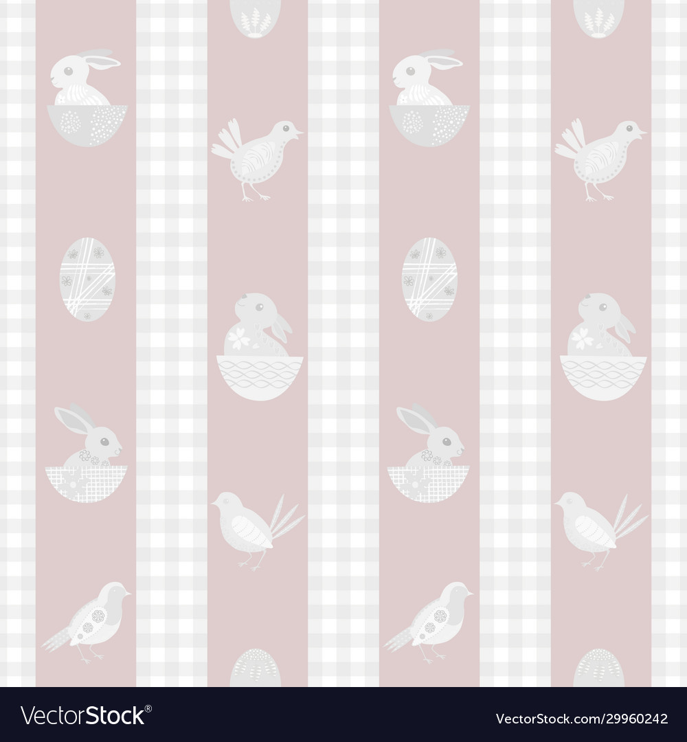Easter bunny seamless pattern background Vector Image