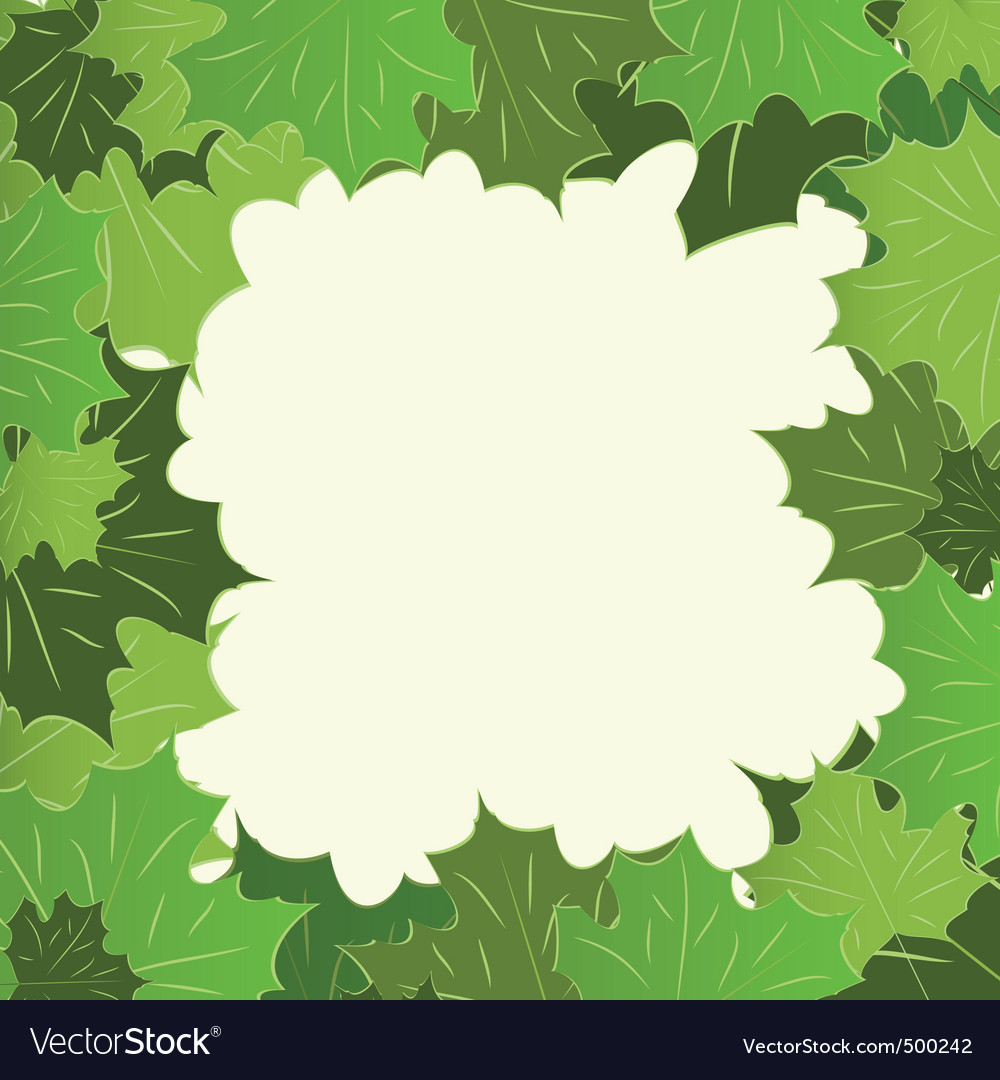 Maple leaf frame Royalty Free Vector Image - VectorStock