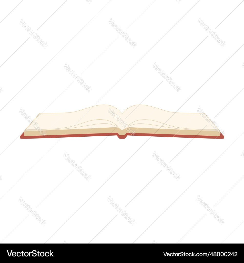 Open book colorful flat element for literacy day Vector Image