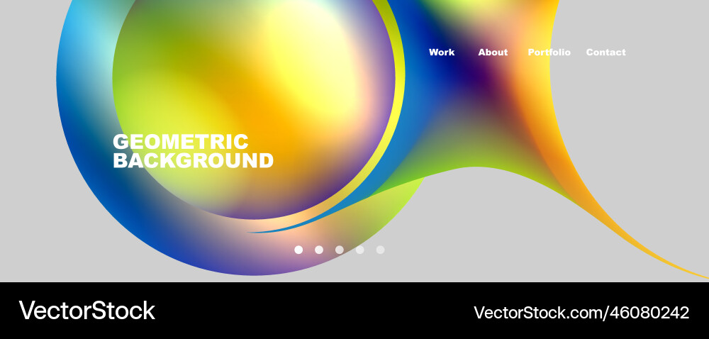 Round shapes and circles geometric abstract Vector Image