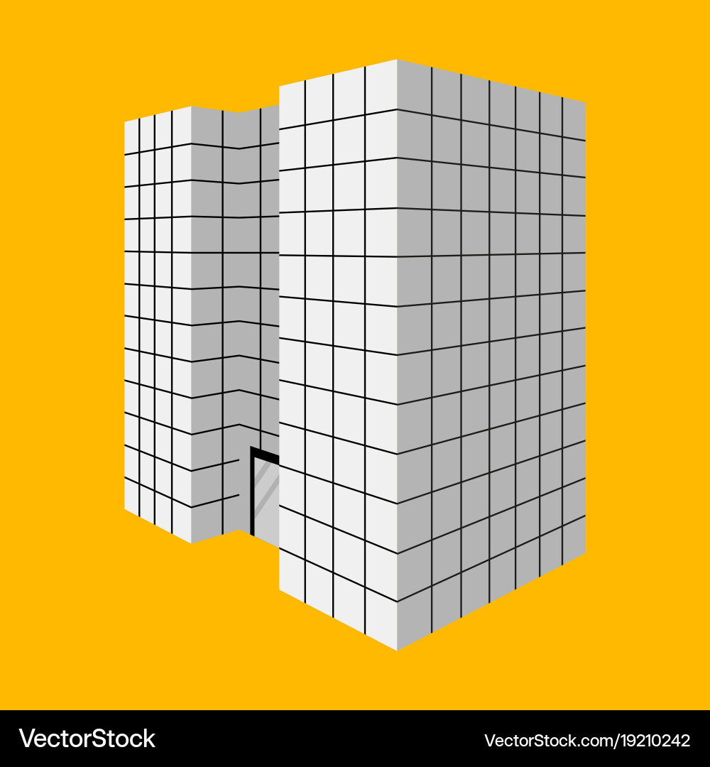 Scenic view a city downtown landscape Royalty Free Vector