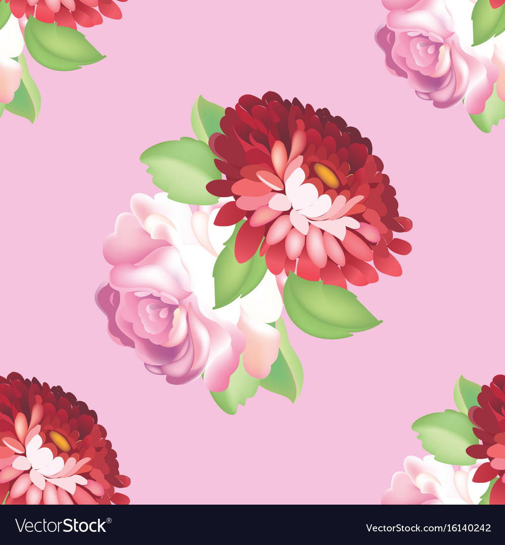 Seamless rose pattern Royalty Free Vector Image