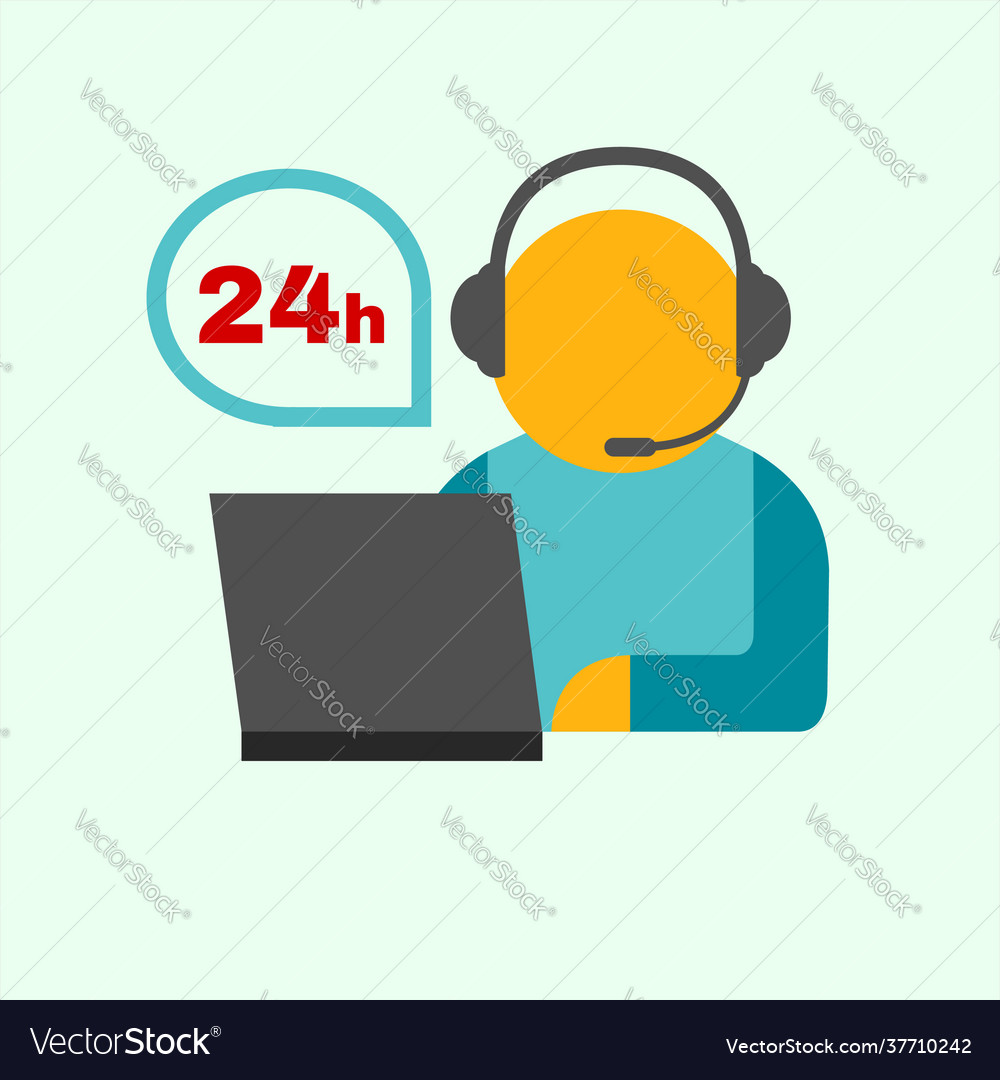 Support contact call center icon Royalty Free Vector Image