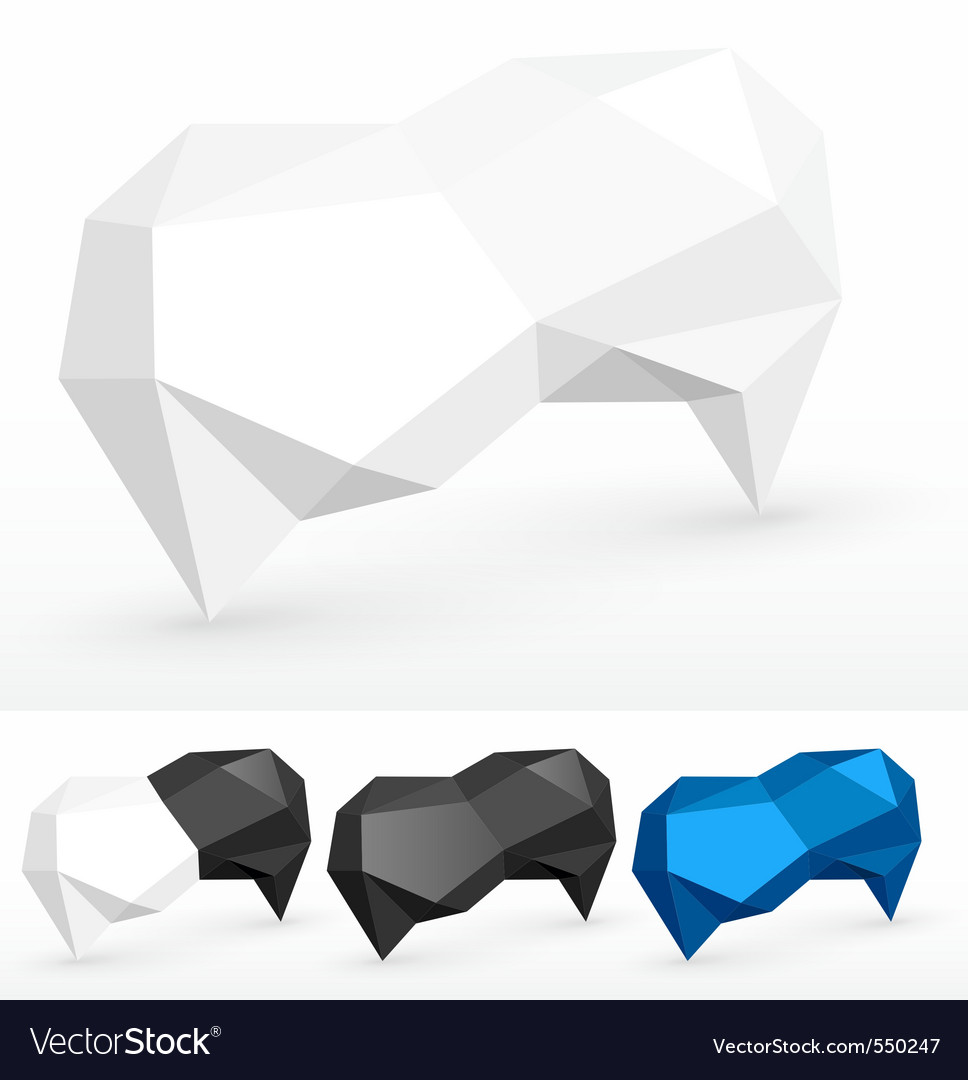 3d speech bubbles Royalty Free Vector Image - VectorStock