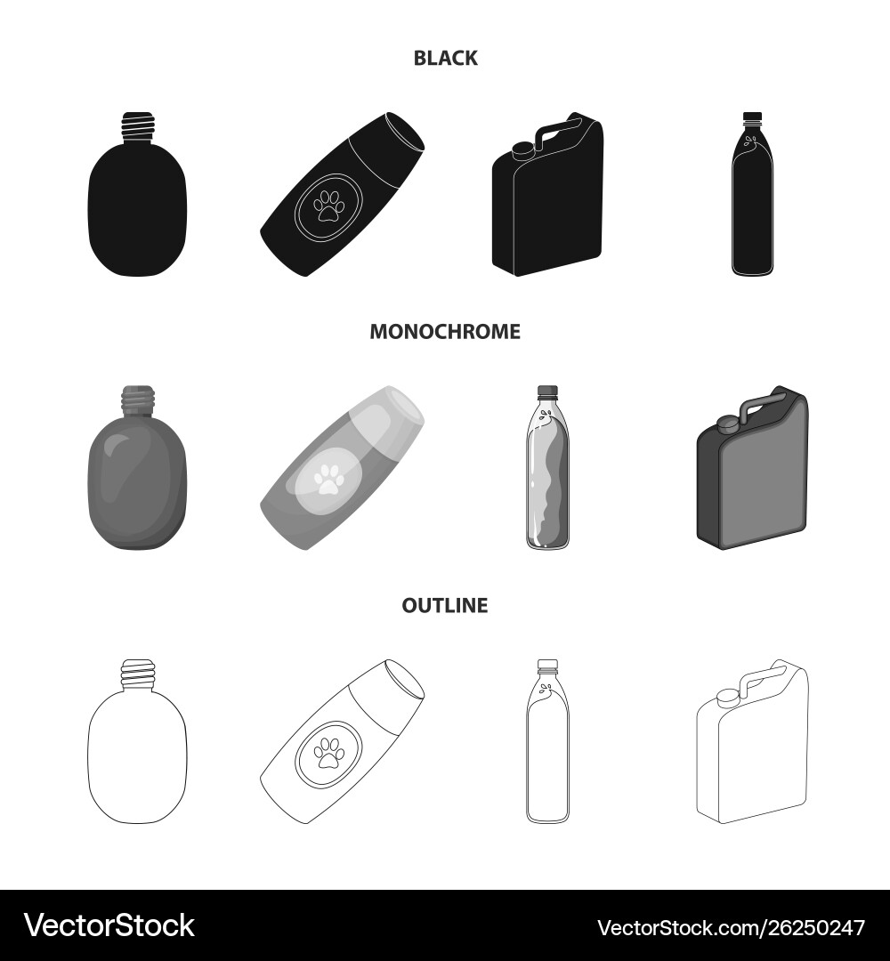 Design plastic and container sign set Royalty Free Vector