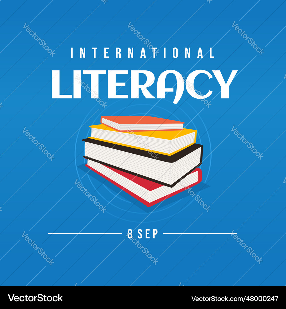 For literacy day international celebration Vector Image