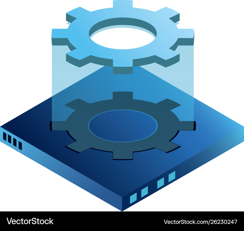 Hard disk drive and computing technology Vector Image