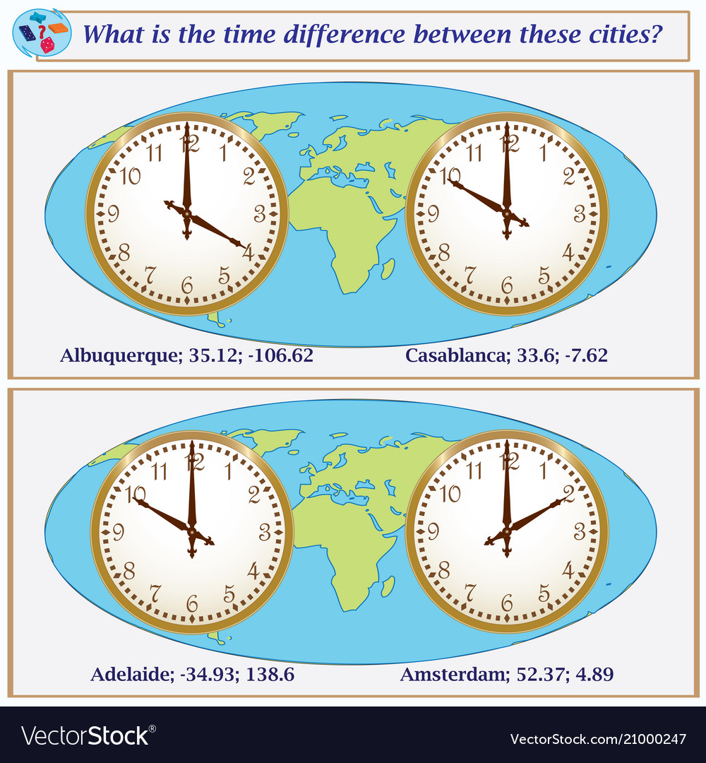 Logical task what is the time difference between Vector Image