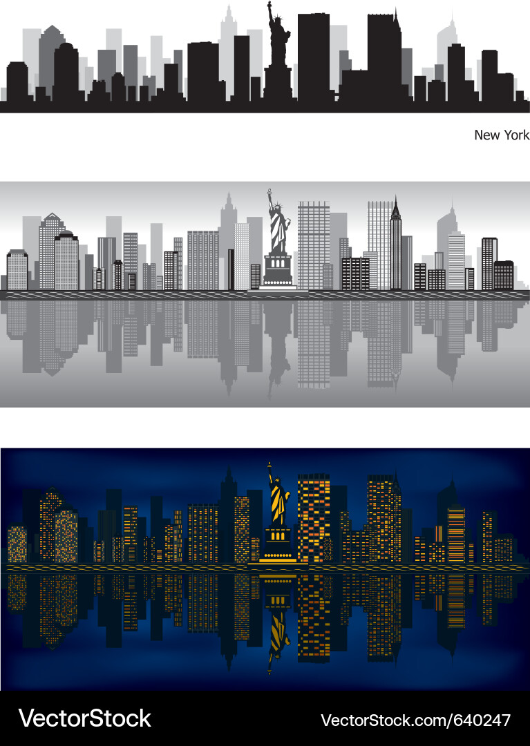 New york city skyline Royalty Free Vector Image