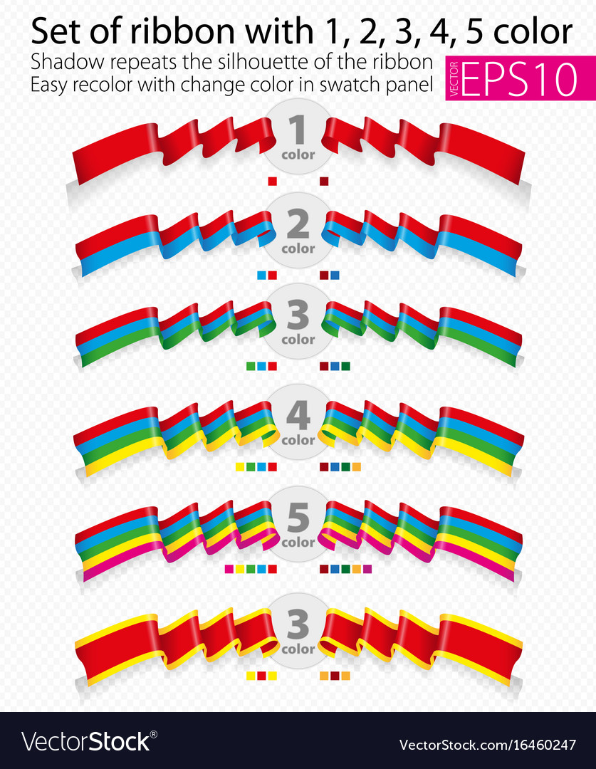 Ribbon multicolor2 Royalty Free Vector Image - VectorStock