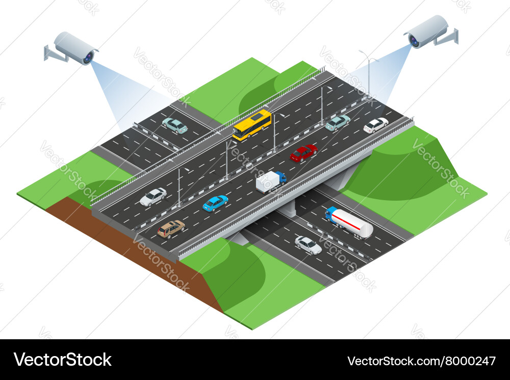 Road infographics with highways city Royalty Free Vector