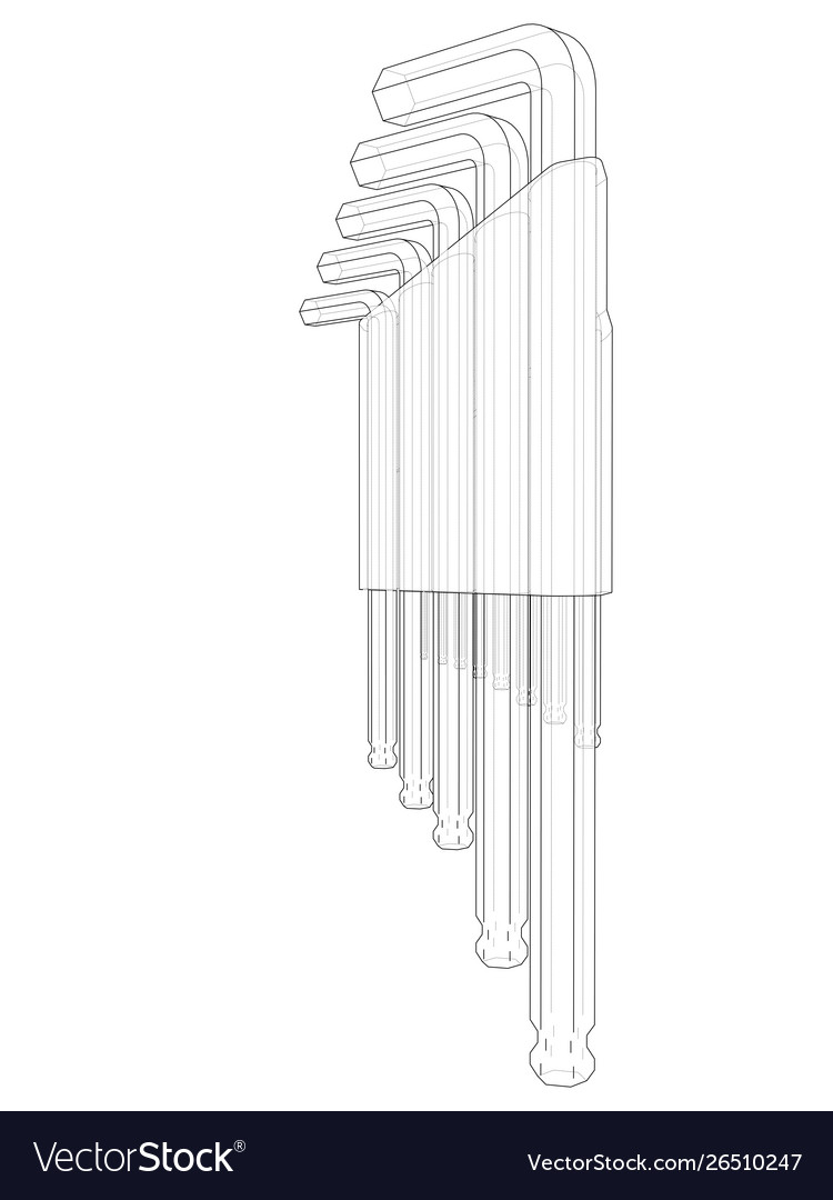 Set hexagon tools Royalty Free Vector Image - VectorStock