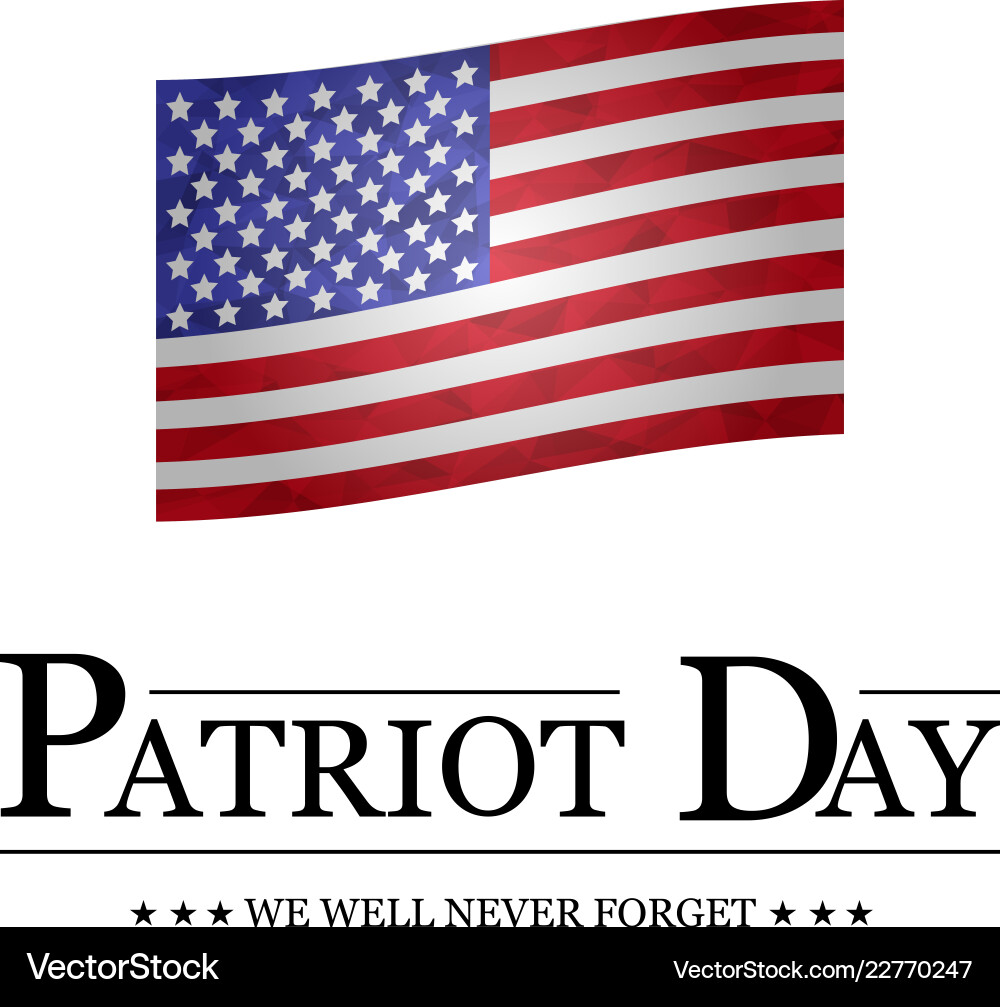 Sign patriot day on white background Royalty Free Vector