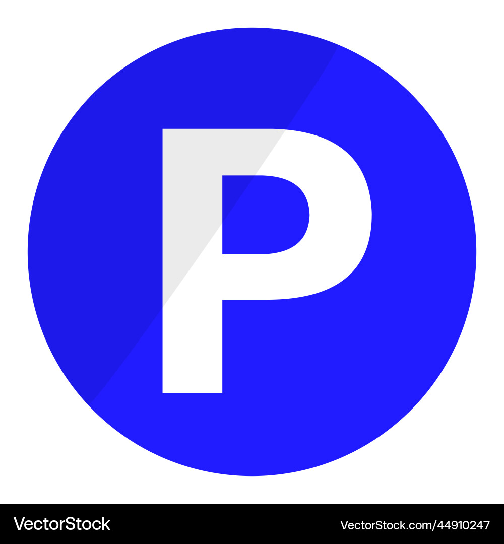 Simple round parking and bicycle parking sign Vector Image