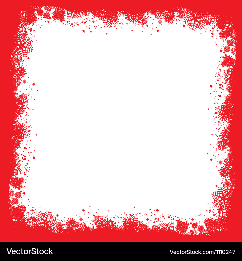 Snowflake border Royalty Free Vector Image - VectorStock
