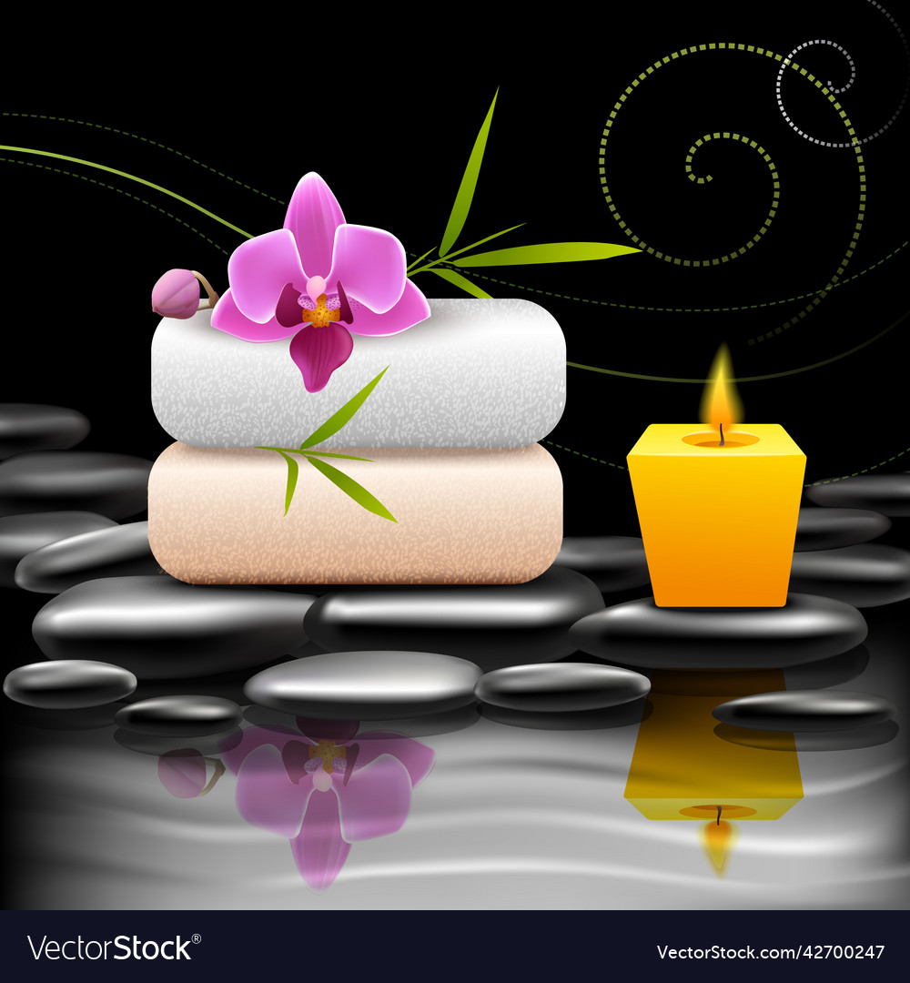 Spa dark background Royalty Free Vector Image - VectorStock