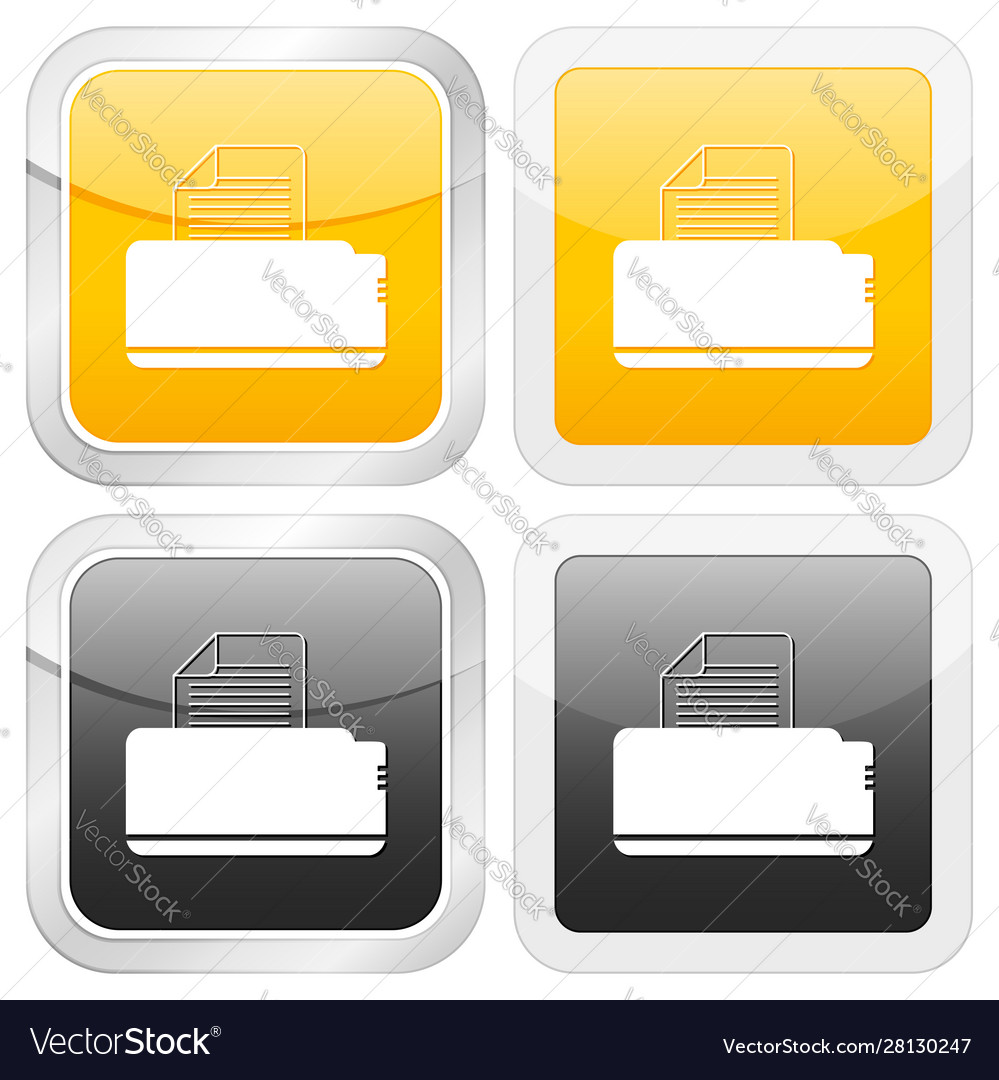 Square icon printer Royalty Free Vector Image - VectorStock