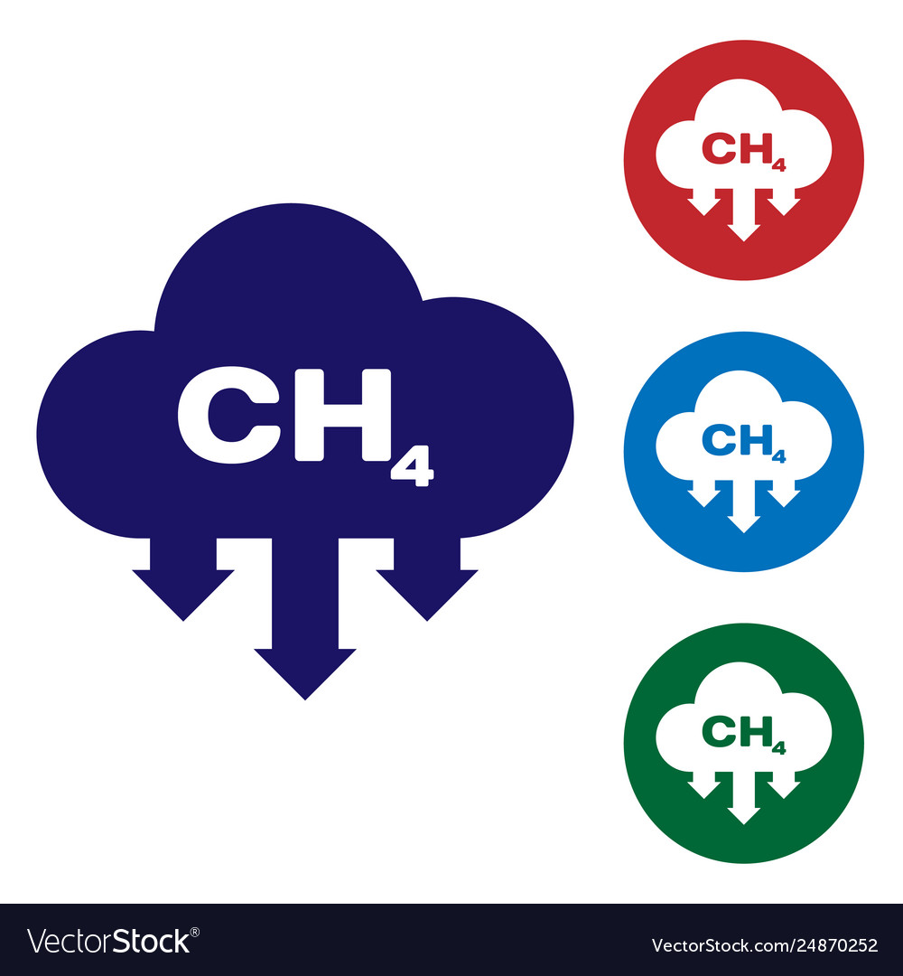 Blue methane emissions reduction icon isolated Vector Image Blue methane emissions reduction icon isolated Vector Image