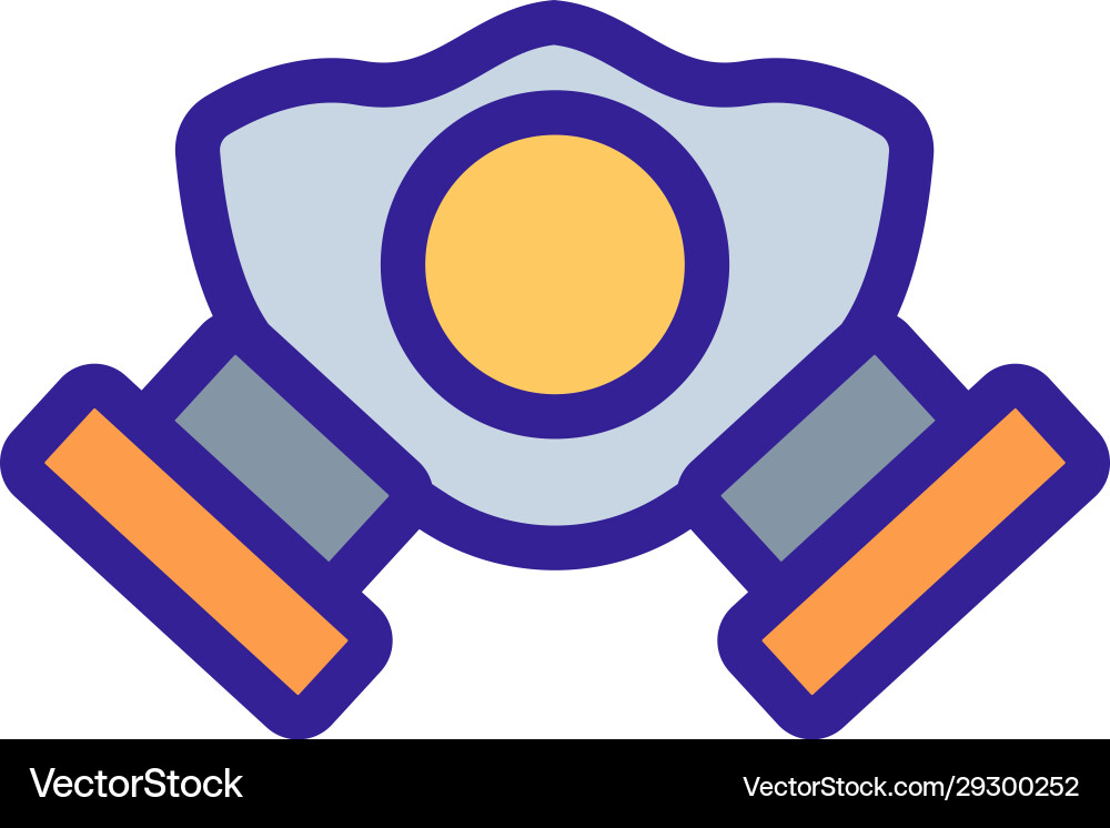 Dust mask icon isolated contour symbol Royalty Free Vector