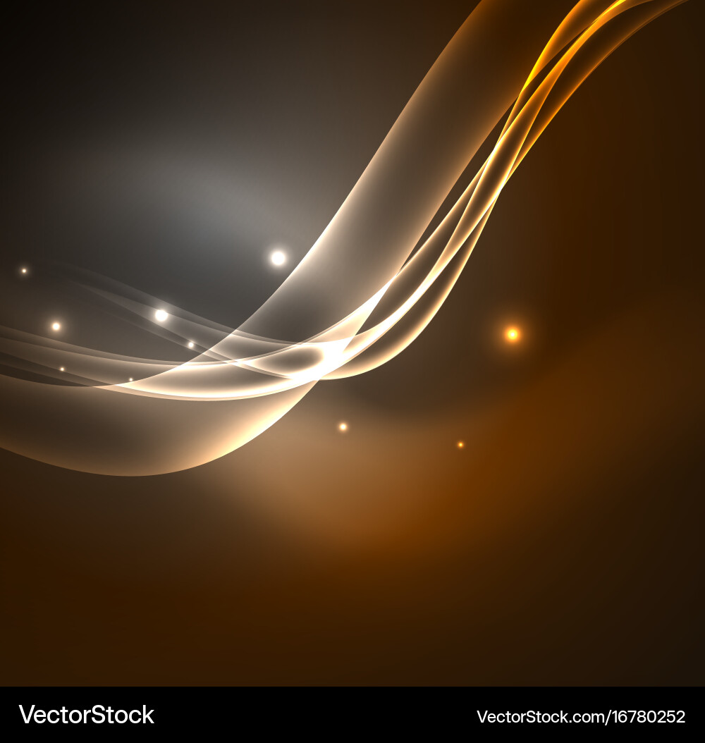 Energy lines glowing waves in the dark Royalty Free Vector