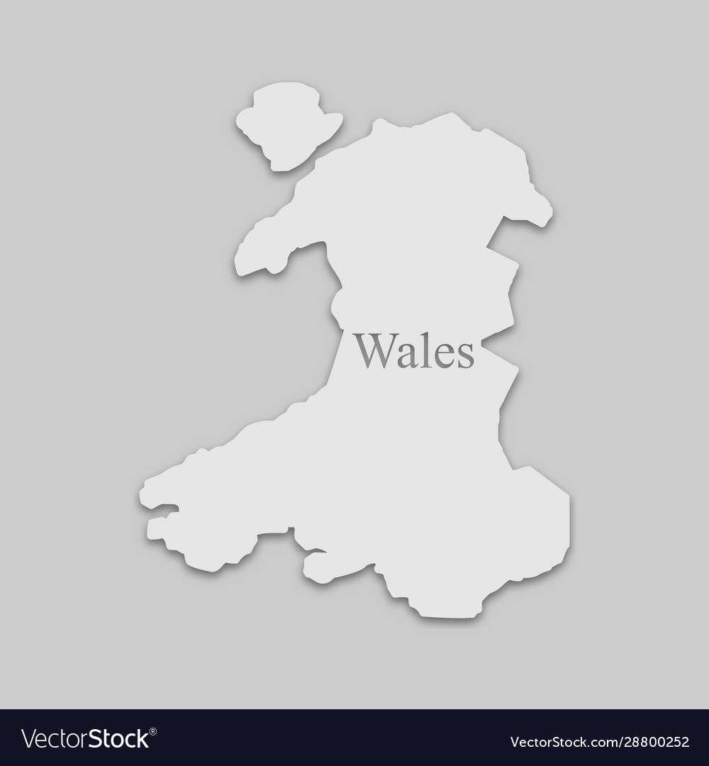 Map wales Royalty Free Vector Image - VectorStock