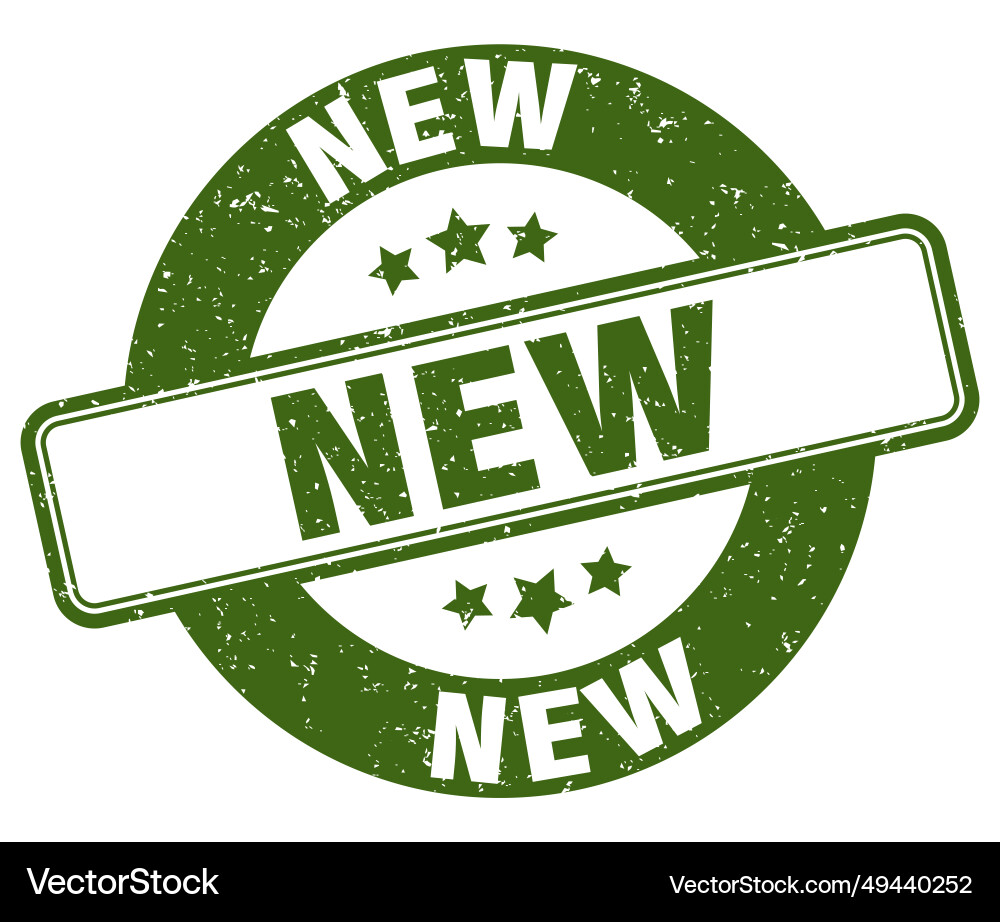 New stamp label round grunge sign Royalty Free Vector Image