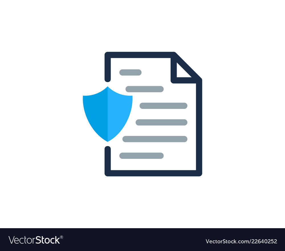 Shield document logo icon design Royalty Free Vector Image